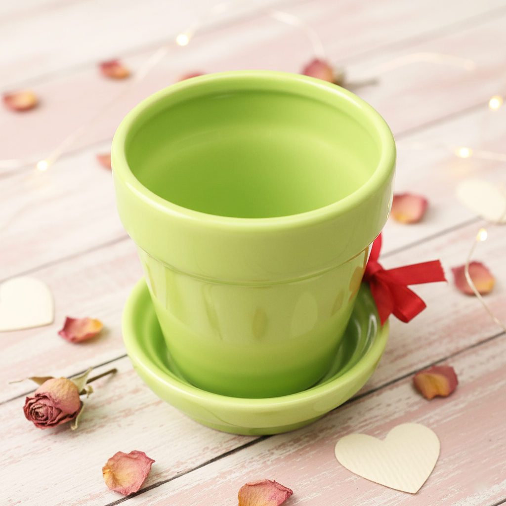 Fruit Pot & Saucer Set (multiple colors) - Succulents Box